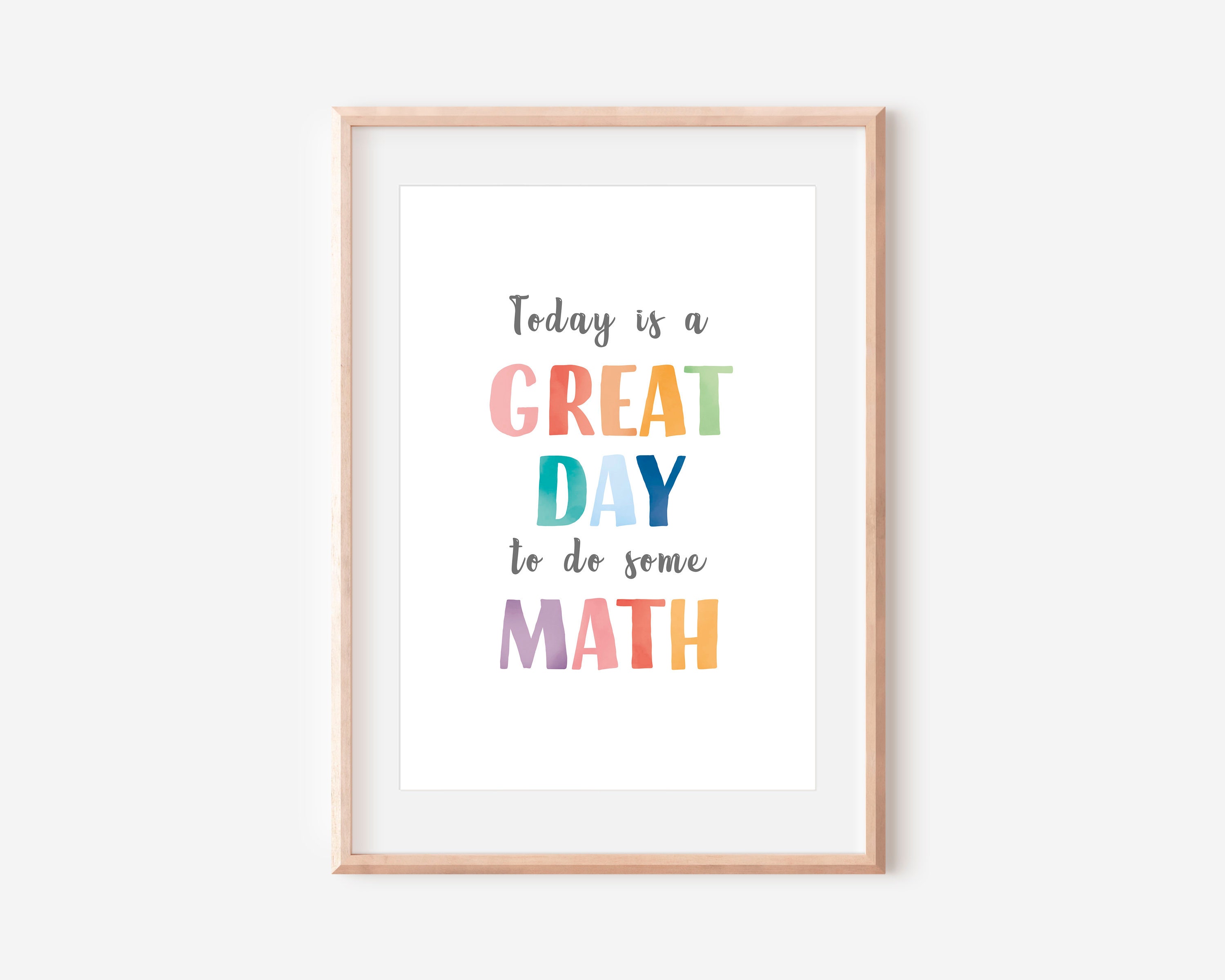 Rainbow Math Poster: Watercolor Classroom Decor (digital Download) - Etsy