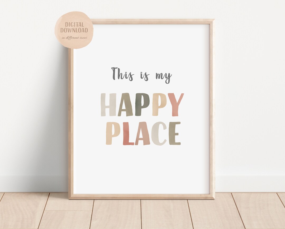 This is My Happy Place Poster: Classroom Decor, Homeschool Print ...