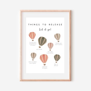 Things to Let Go Of, Coping Skills Poster, Therapist Office Decor ...