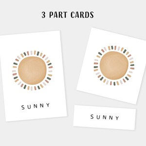 16 Weather Cards | Montessori Flashcards | Pre-school Cards ...