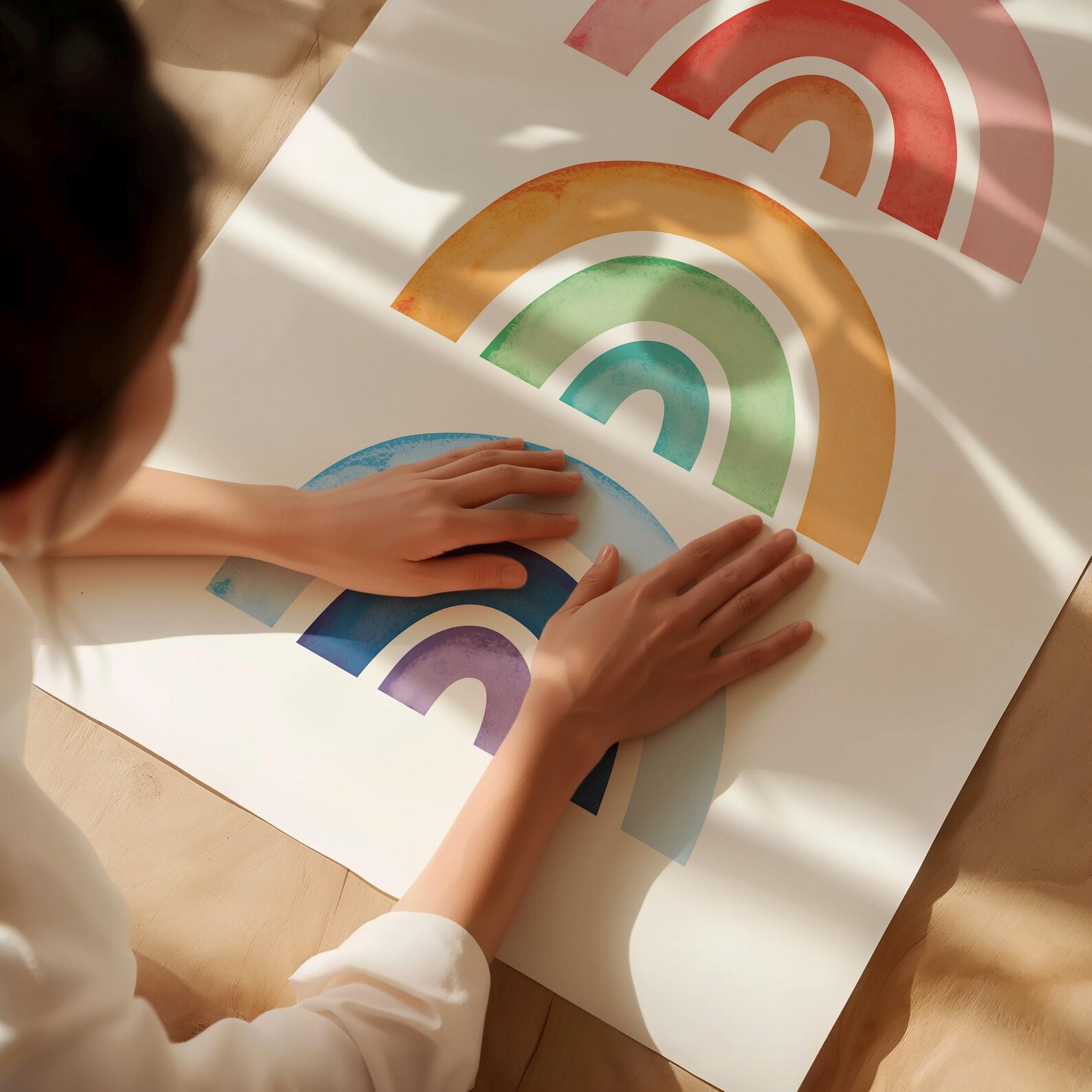 Nursery Rainbow Poster, Playroom Rainbows Print, Rainbow Nursery Wall ...