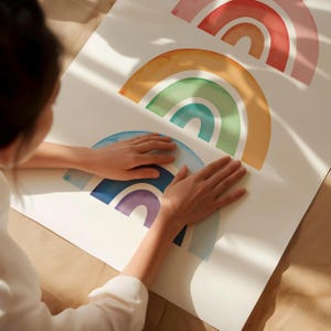 Nursery Rainbow Poster, Playroom Rainbows Print, Rainbow Nursery Wall ...