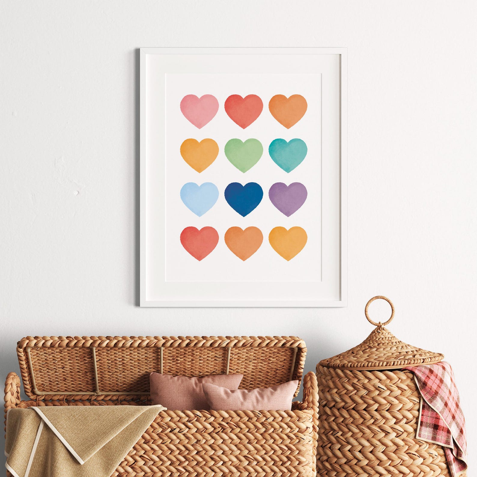 Set of 2 Rainbow Playroom Posters, Sun Nursery Poster, Watercolor ...