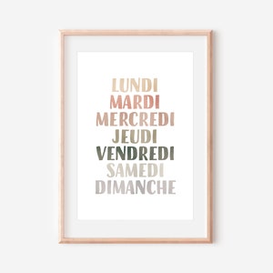 French Educational Poster, French Classroom Printables, Days of the ...