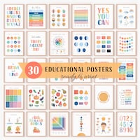 Alphabet Chart Pink, PRINTABLE Educational Poster, DIGITAL DOWNLOAD ...