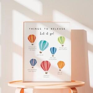 Things to Let Go Of, Coping Skills Poster, Therapist Office Decor ...