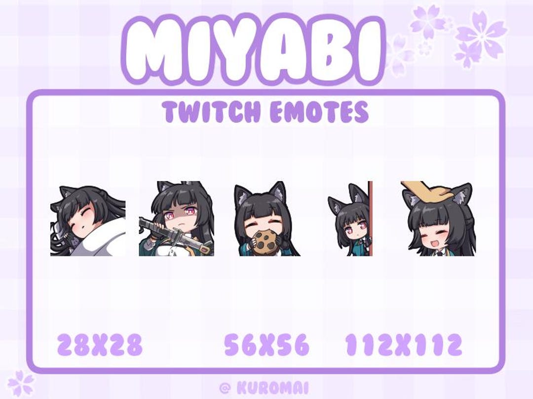 Twitch Emote Pack, Zenless Zone Zero Miyabi 5 Emotes, Streamer, Discord ...