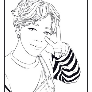 BTS Printable Coloring Book - Etsy