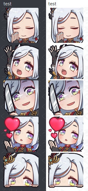 Twitch Emote Pack, Genshin Shenhe, 5 Emotes, Streamer, Discord, Etc ...