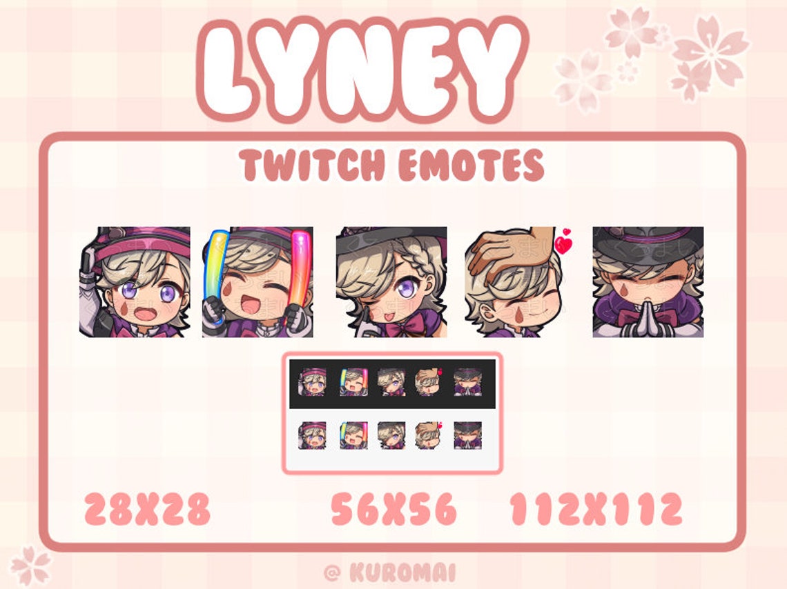 Twitch Emote Pack, Genshin Lyney 5 Emotes, Streamer, Discord, Etc ...