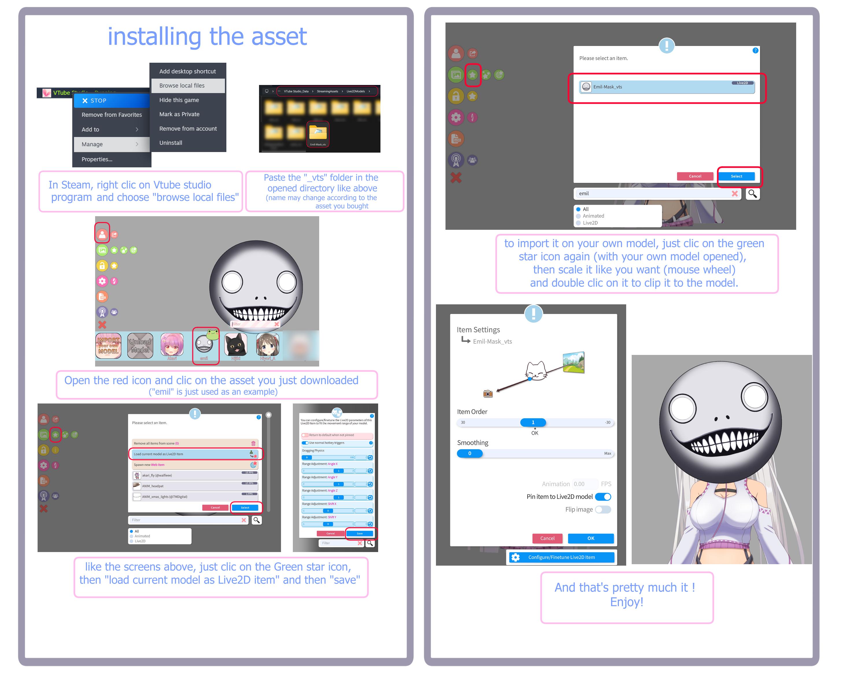 Vtuber Asset Nier Emil - Yoko Taro - Mask - Etsy