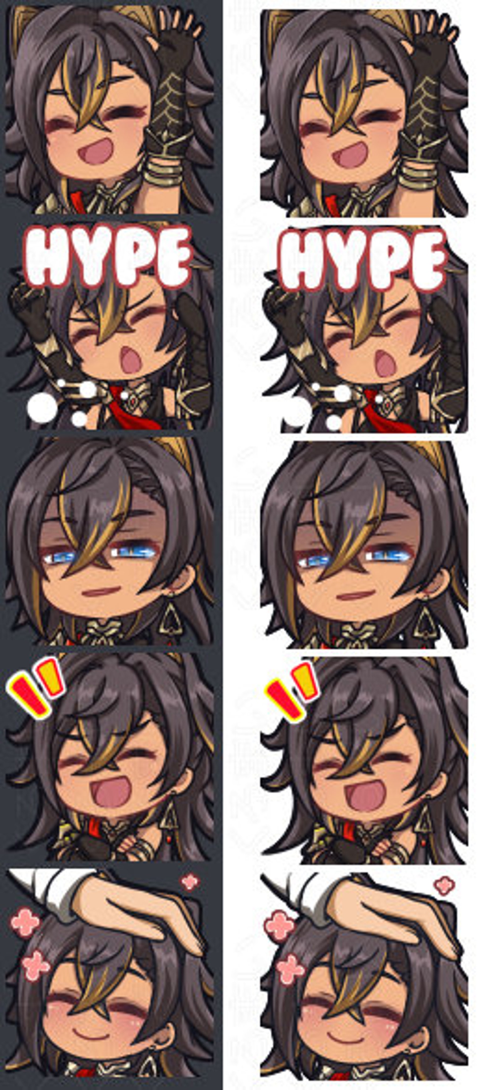 Twitch Emote Pack, Genshin Dehya, 5 Emotes, Streamer, Discord, Etc ...