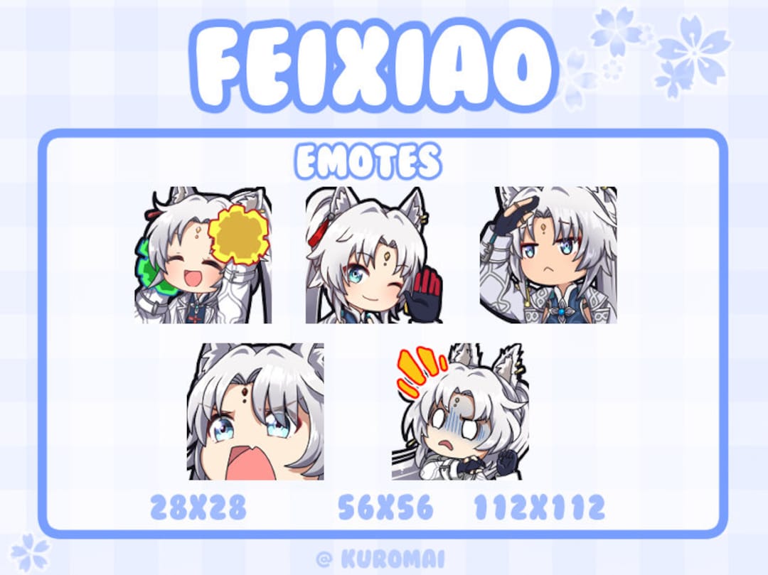 Twitch, Emote, Pack, Honkai Star Rail, Feixiao, 5 Emotes, Streamer ...