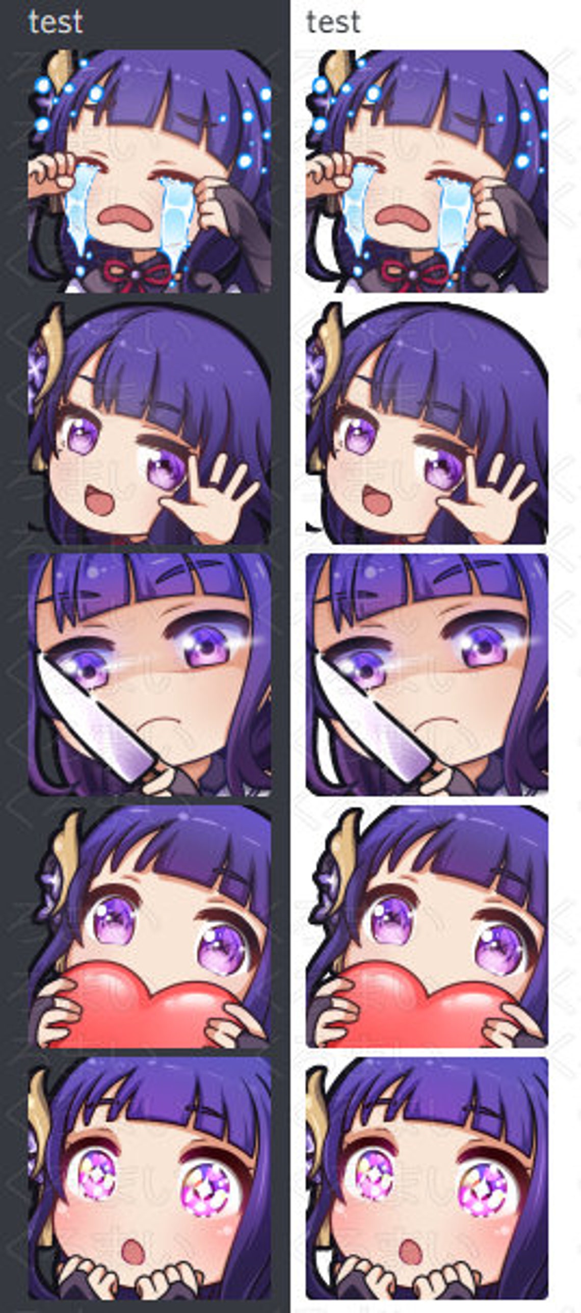 Twitch Emote Pack, Genshin Shogun Raiden, 5 Emotes, Streamer, Discord ...