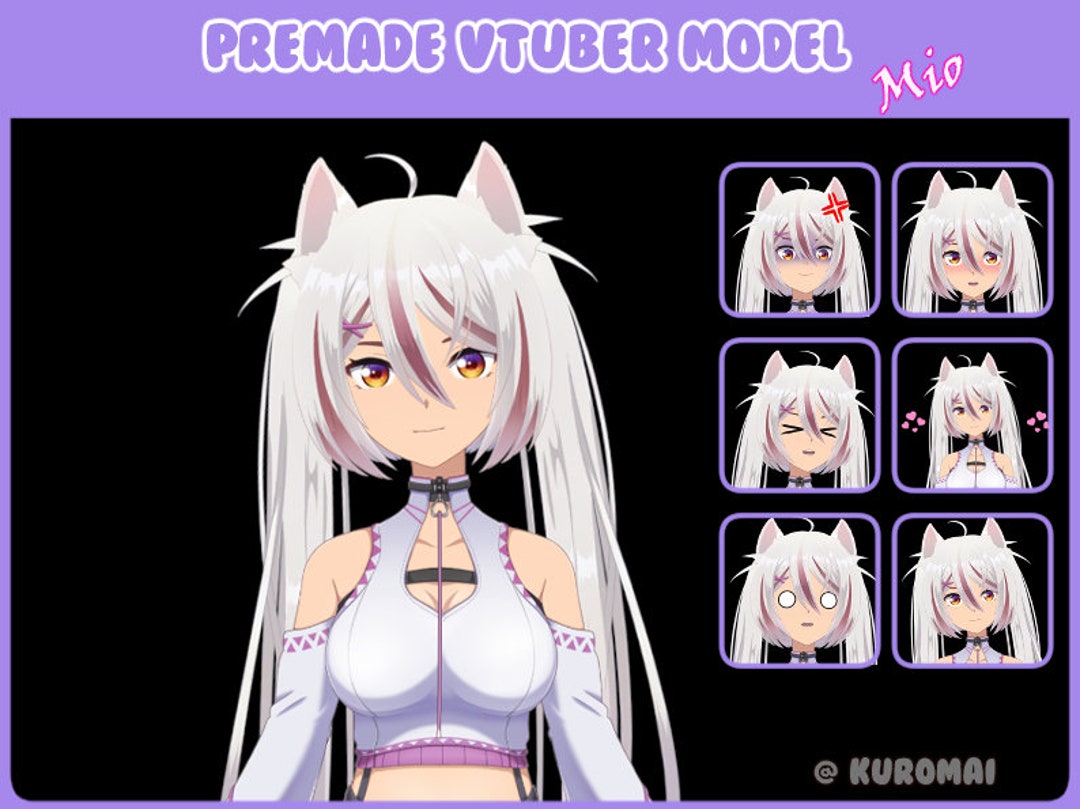 Premade Live2d Vtuber Model Cute Girl Mio - Etsy