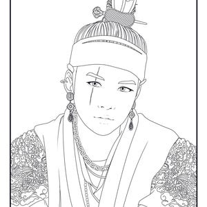 BTS Printable Coloring Book - Etsy