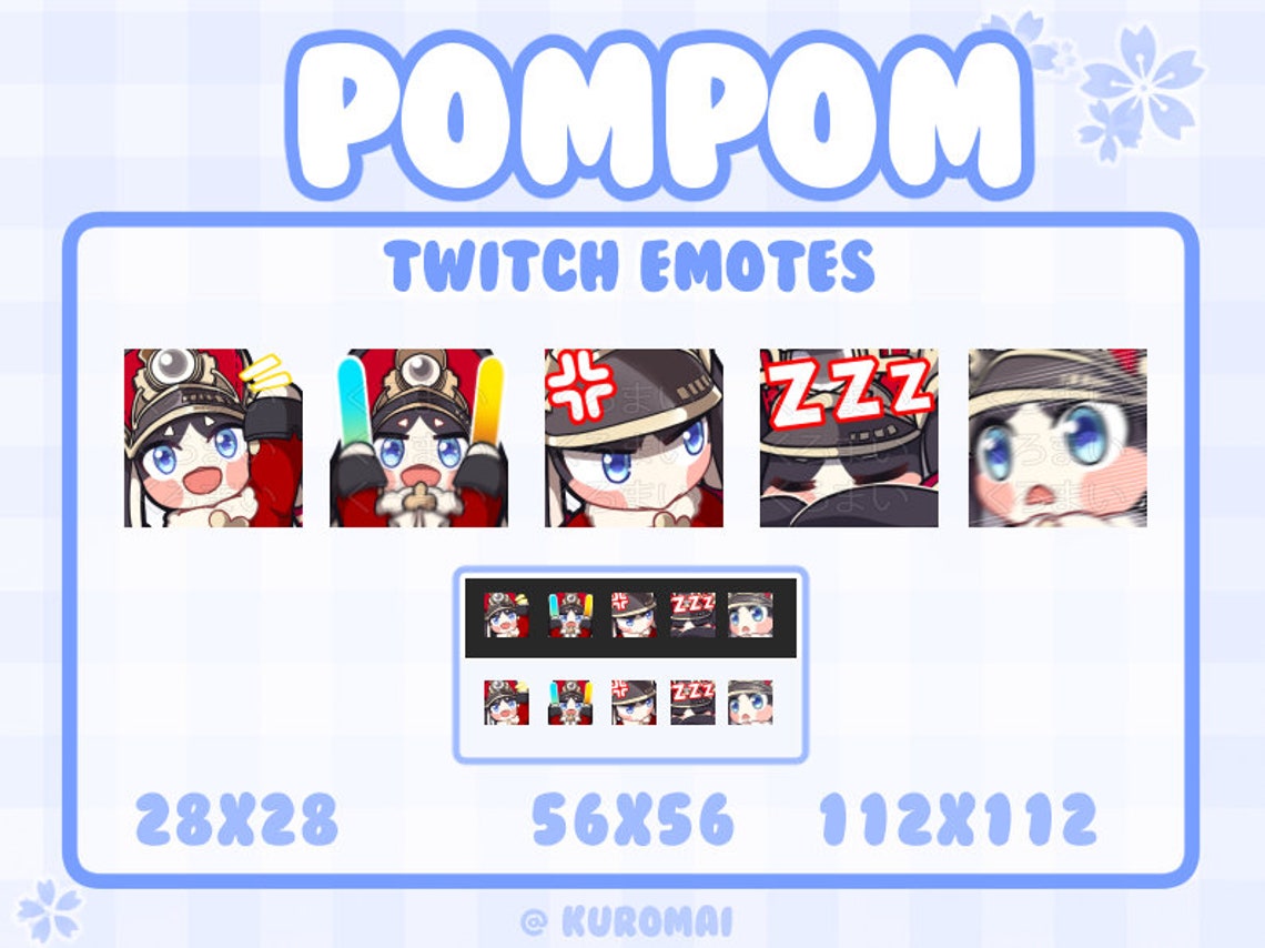 Twitch, Emote, Pack, Honkai Star Rail, Pompom, 5 Emotes, Streamer ...