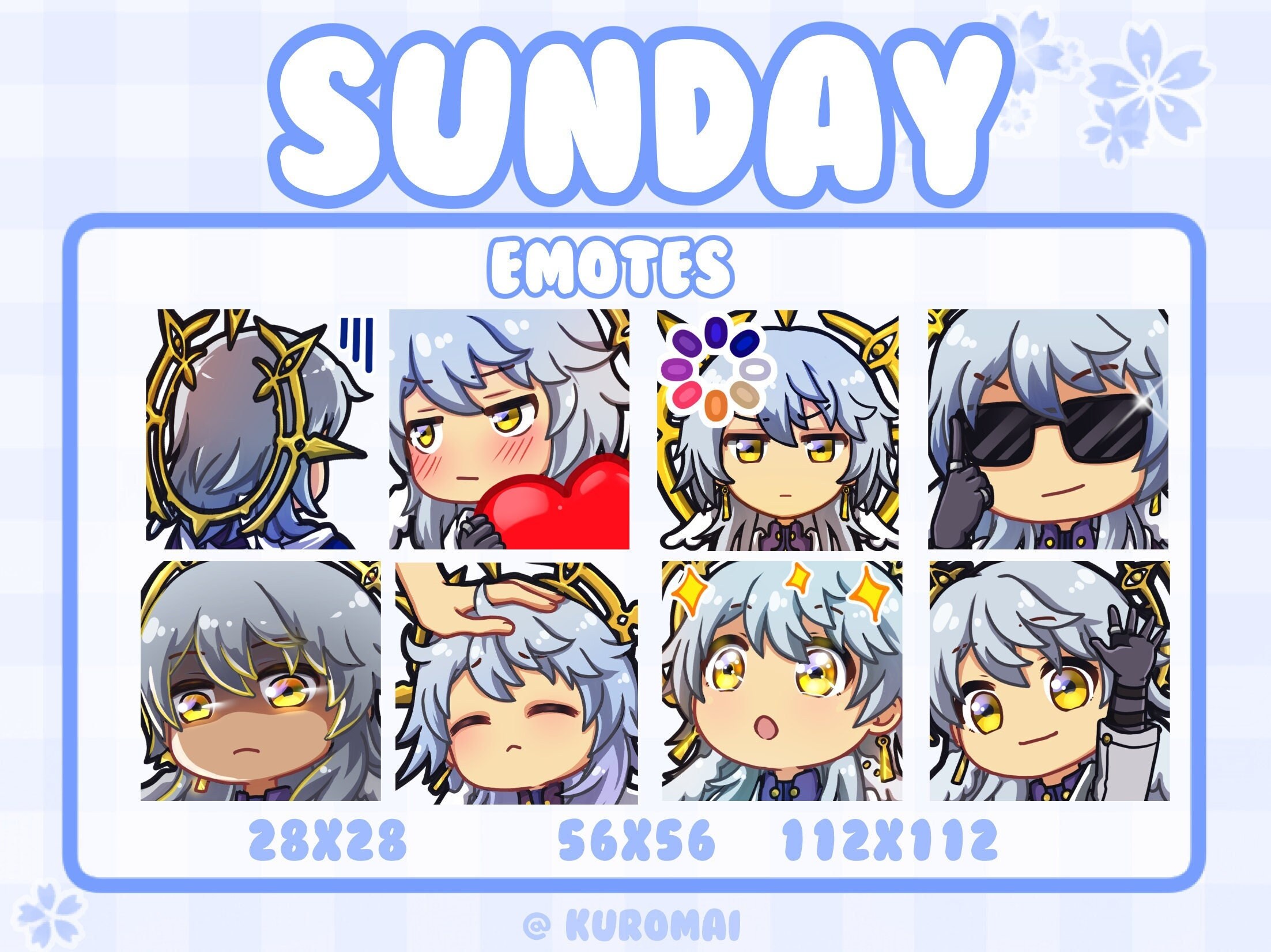 Twitch, Emote, Pack, Honkai Star Rail, Sunday, 5 Emotes, Streamer ...
