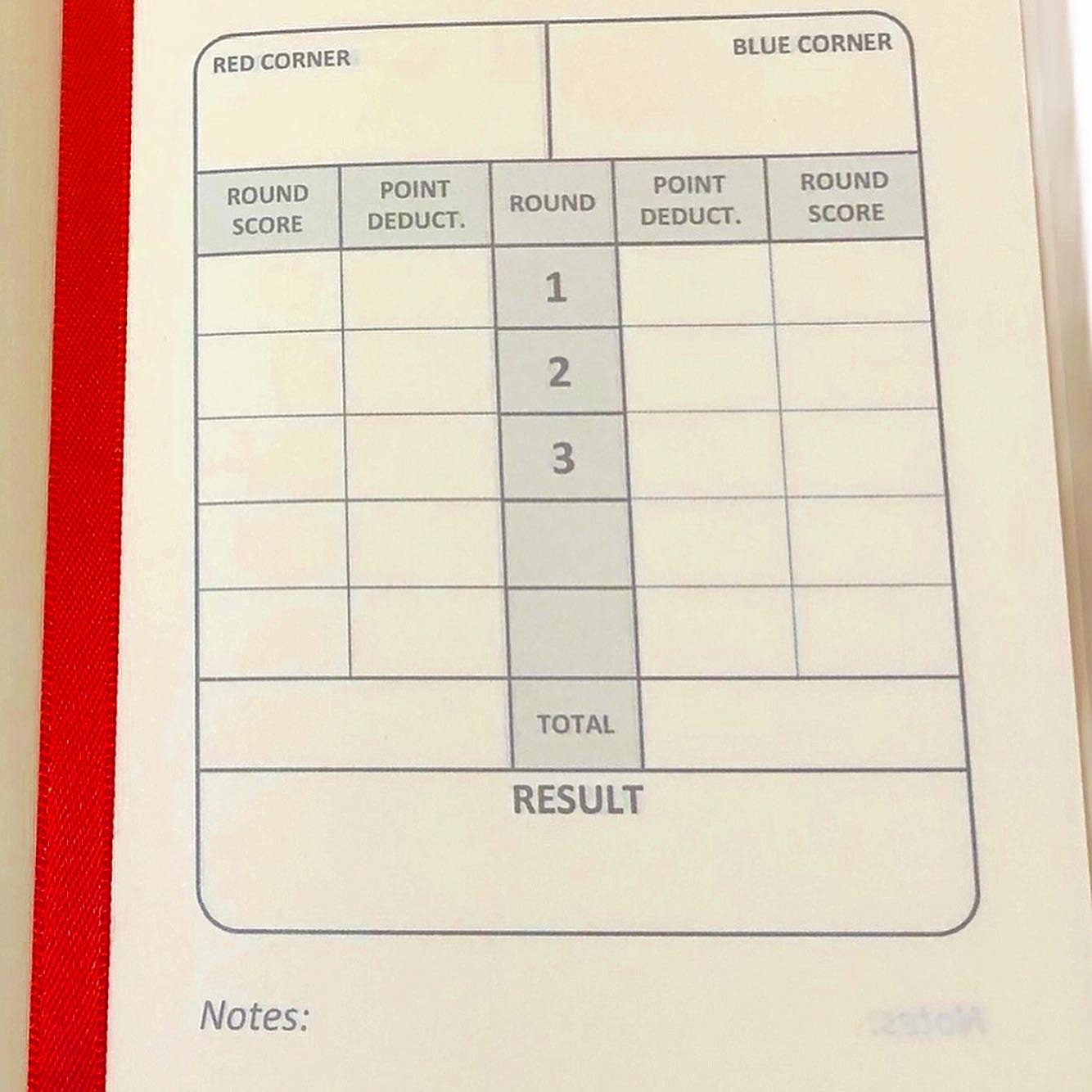 UFC/MMA Scorecard Pocket Notebook - Pre-printed Scorecard Pages for ...