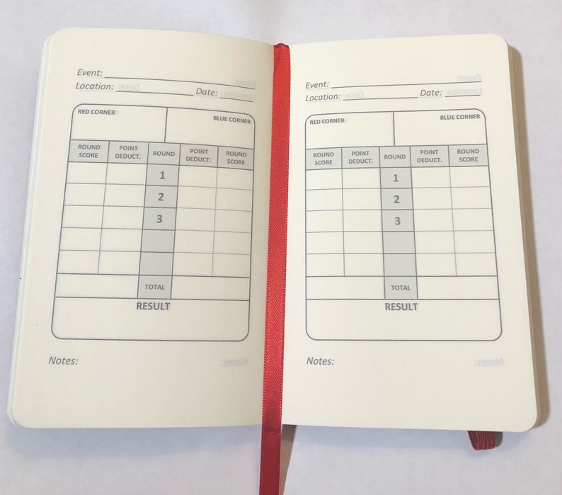 UFC/MMA Scorecard Pocket Notebook - Pre-printed Scorecard Pages for ...