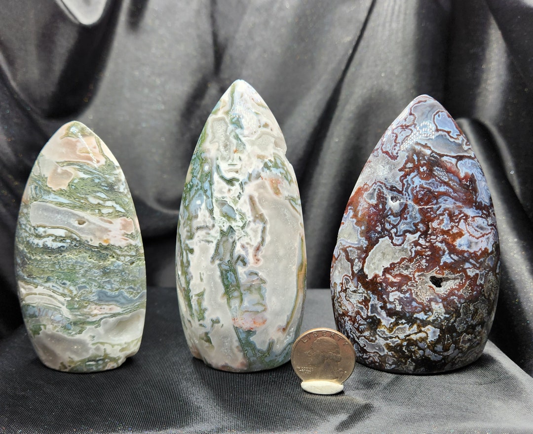 Moss Agate Freeforms - Etsy