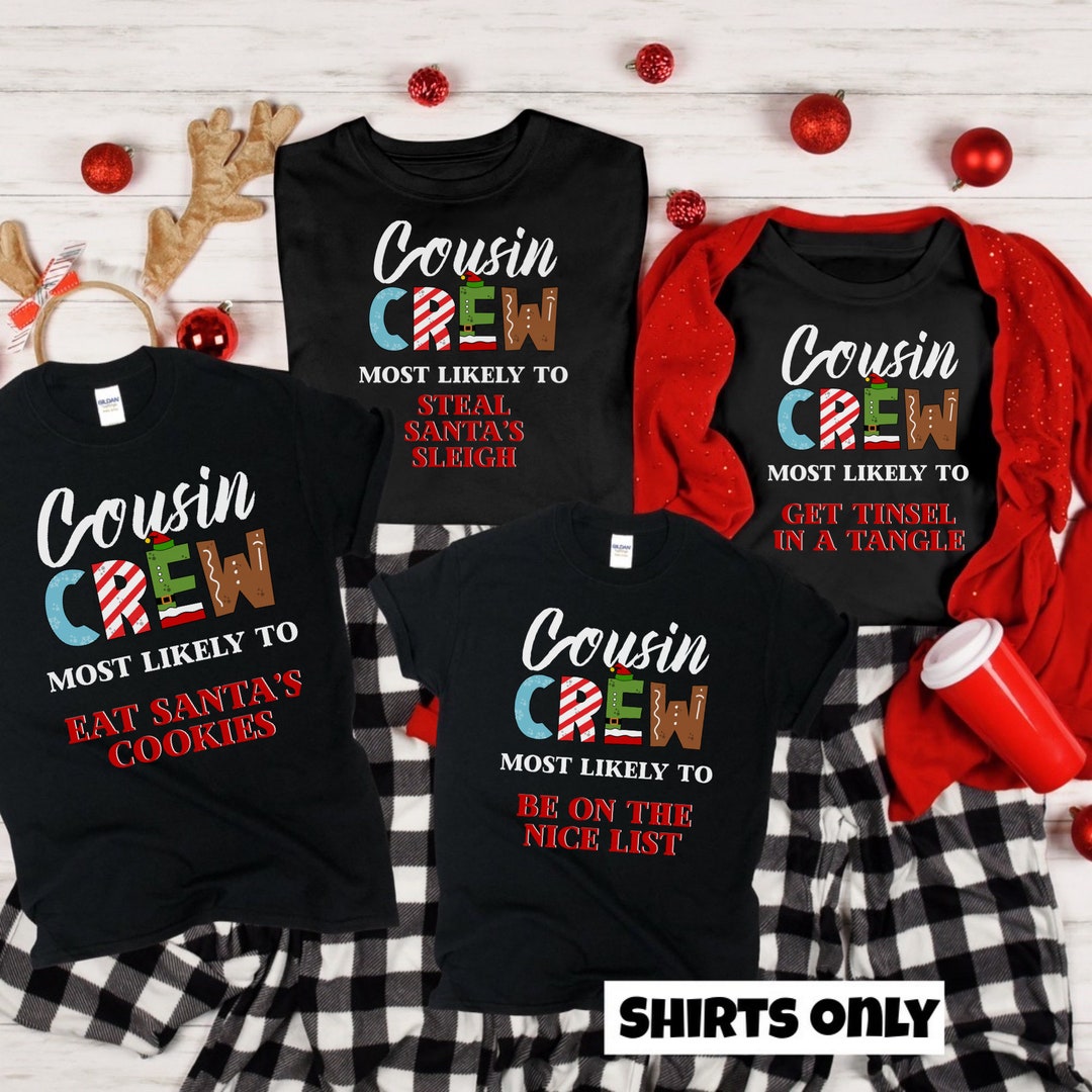 Christmas Cousin Crew Pajama Tops, Matching Christmas Cousin Pajamas ...
