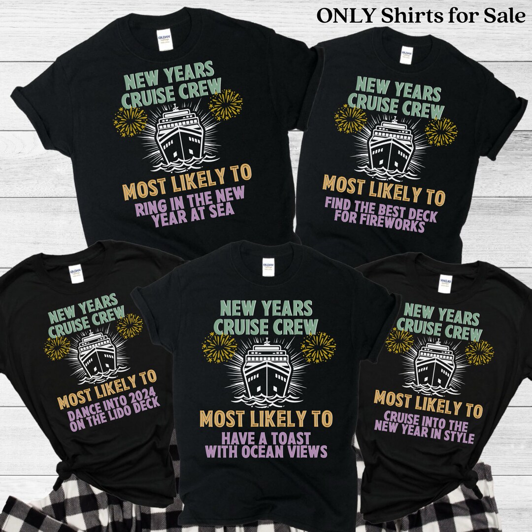 New Year Cruise Family Shirts, Happy New Year Cruisin Crew, Cruise Ship ...