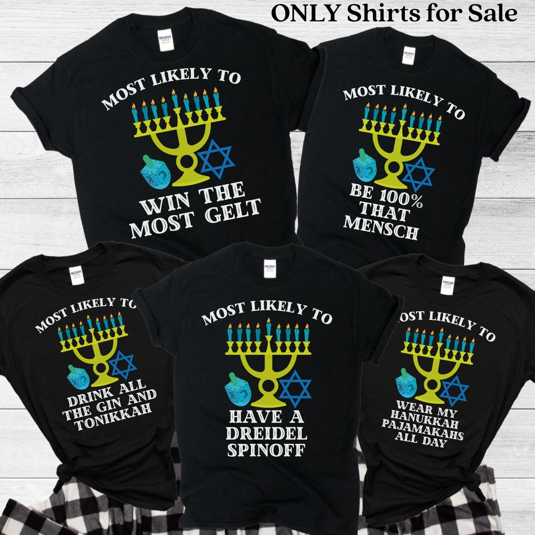 Family Group Hanukkah Shirt, Hanukkah Gifts, Matching Chanukah Outfits ...