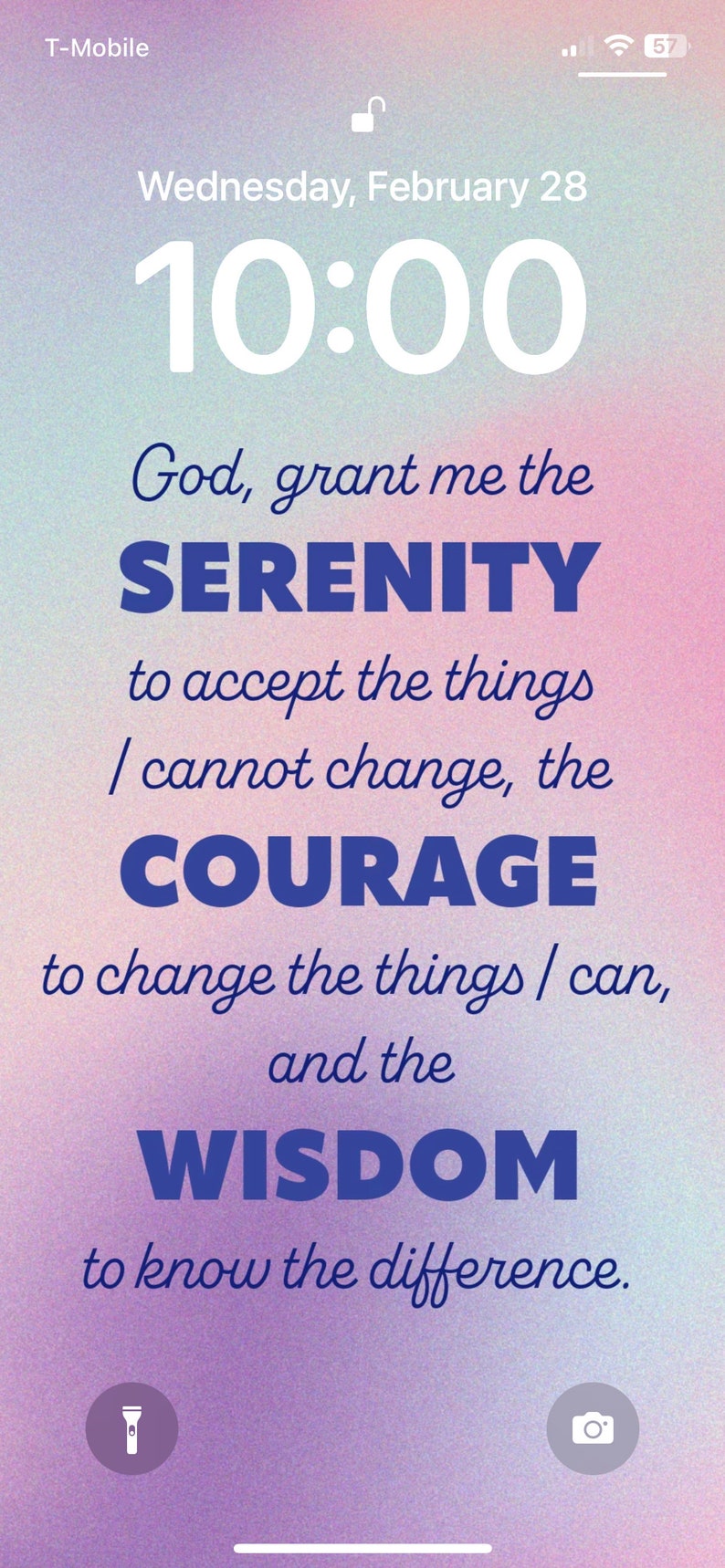 Serenity Prayer Phone Wallpaper – Spiritual Quote – Lock Screen Digital ...