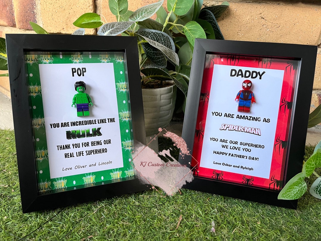 Superhero Frame With Border /single Frame / Fathers Day - Etsy