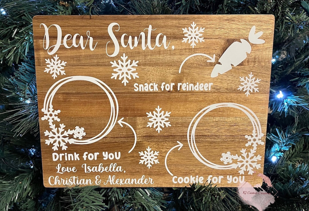 Christmas Santa Board/ Family Christmas Board/ Personalised Christmas ...