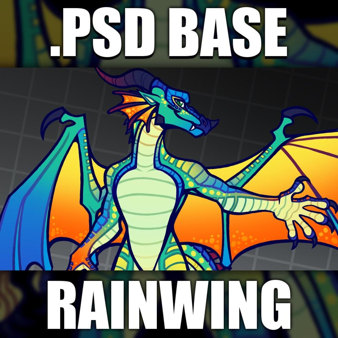 Wings of Fire Anthro Rainwing Base (.PSD) - Etsy UK