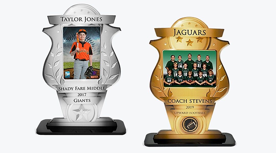 Custom Acrylic Trophy Statues - Personalized Photo Trophy for Youth ...