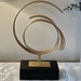 Gold Abstract Metal Sculpture: Modern Table Decor - Etsy