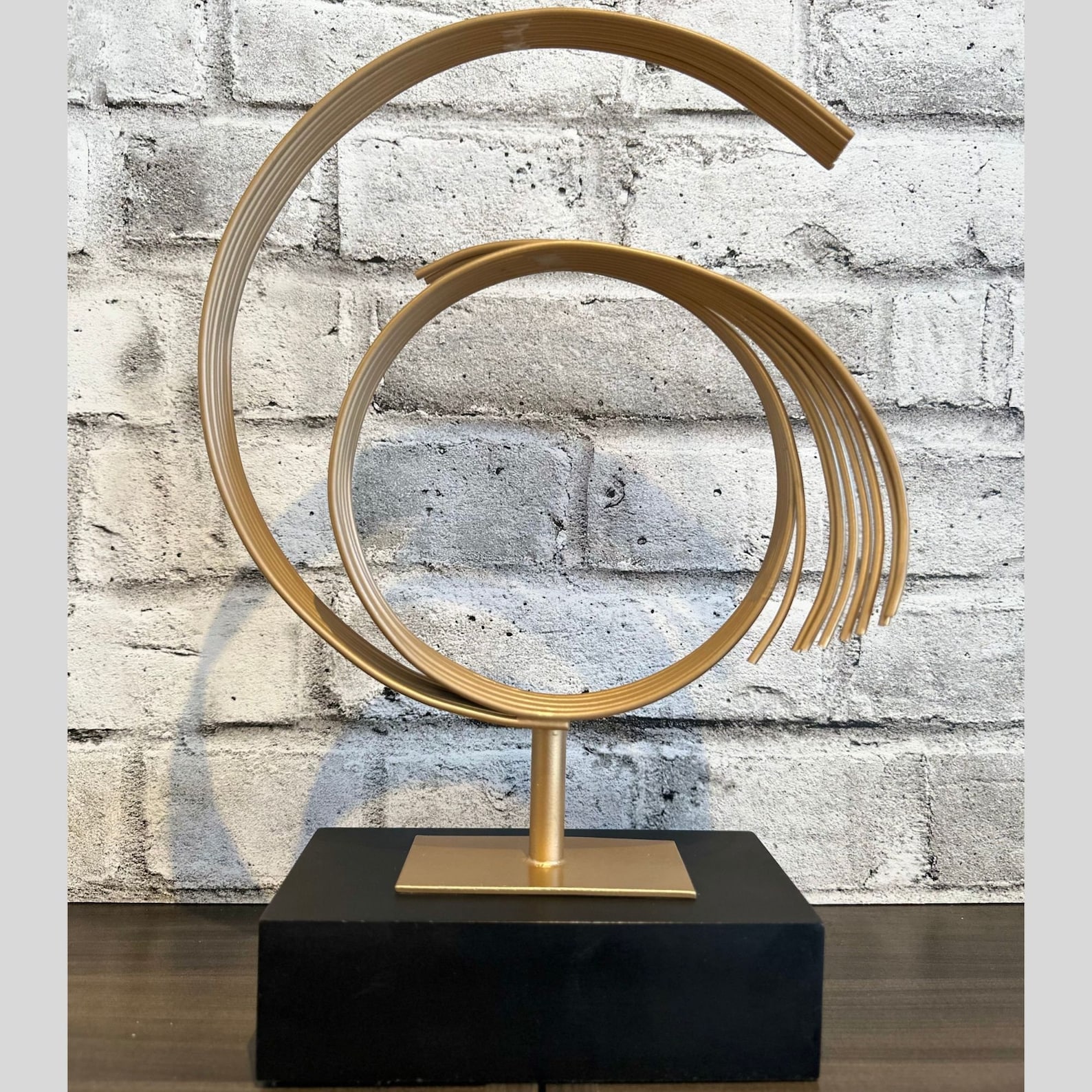 Gold Abstract Metal Sculpture: Modern Table Decor - Etsy