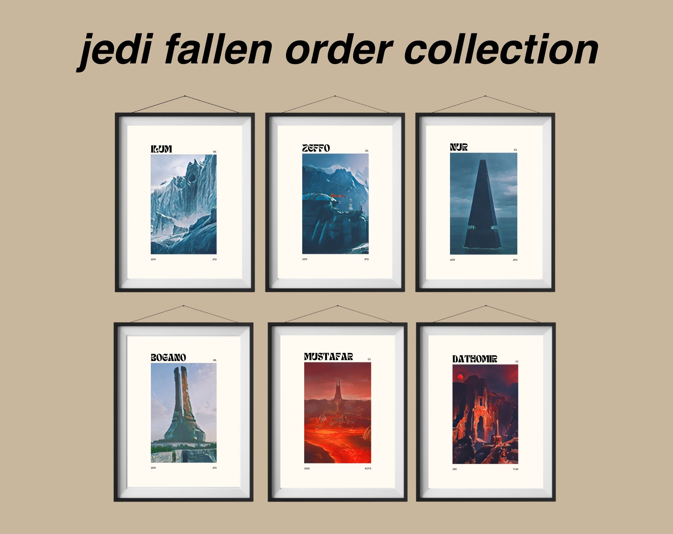 DIGITAL Star Wars Planets Poster Collection (60 Pcs) - Etsy