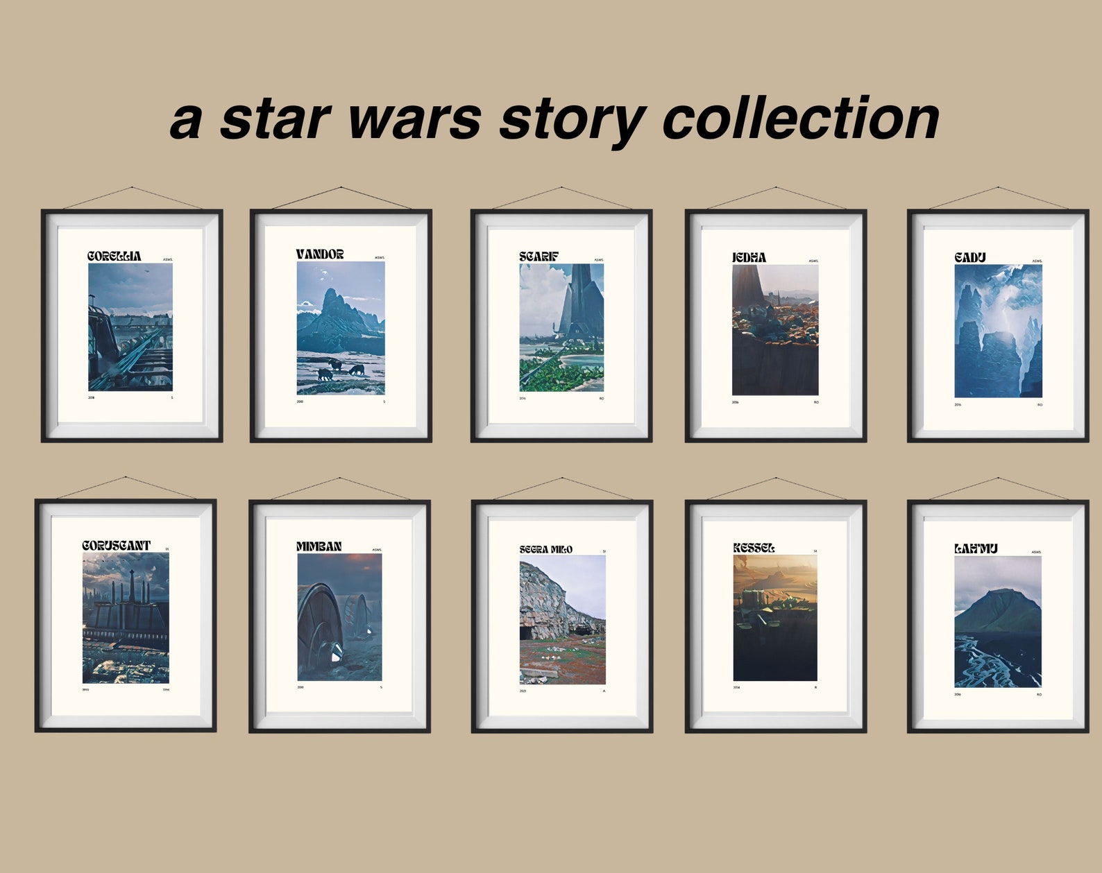 DIGITAL Star Wars Planets Poster Collection (60 Pcs) - Etsy