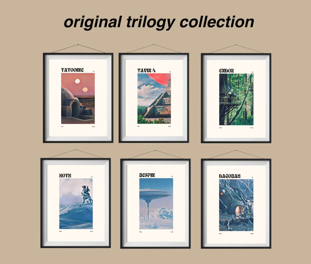 DIGITAL Star Wars Planets Posters • Original Trilogy Collection ...
