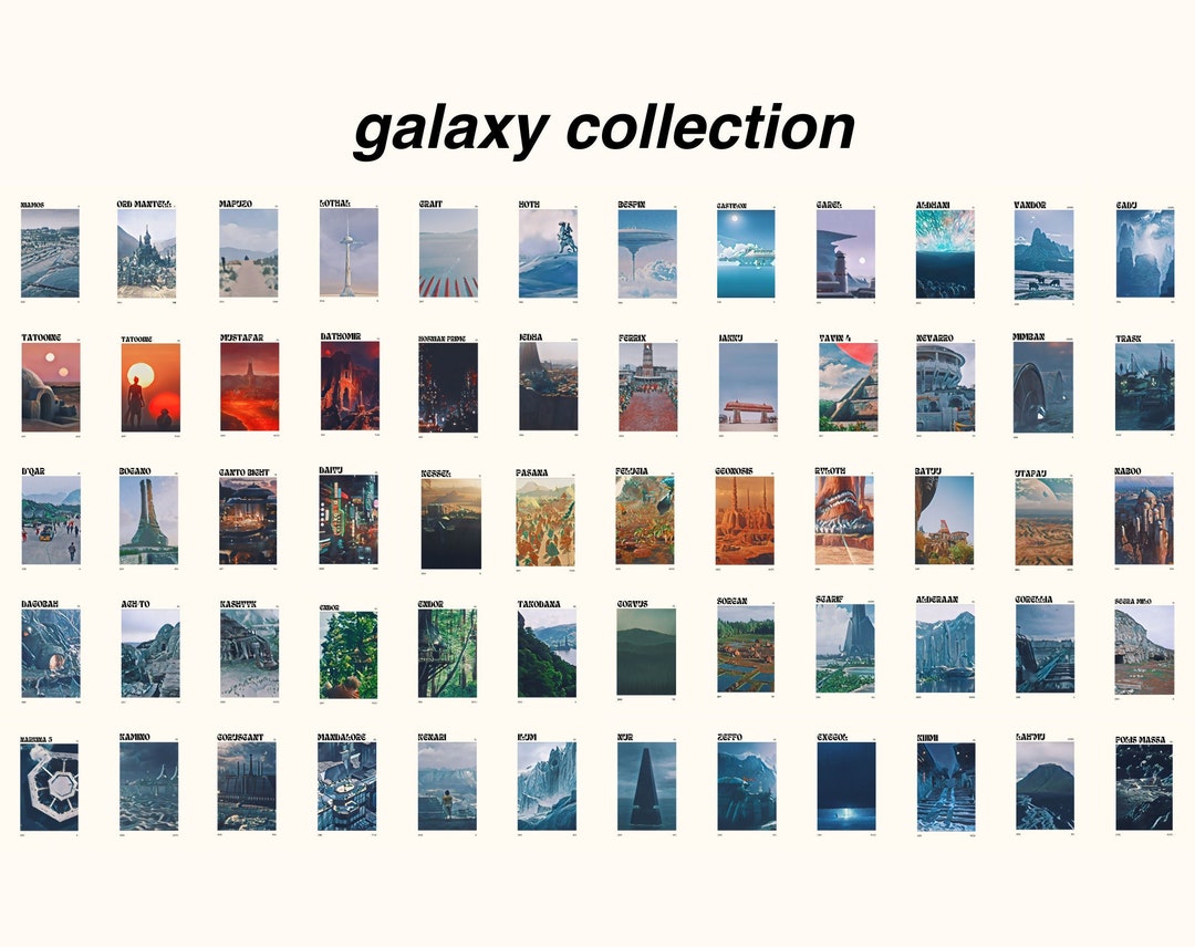 DIGITAL Star Wars Planets Poster Collection (60 Pcs) - Etsy
