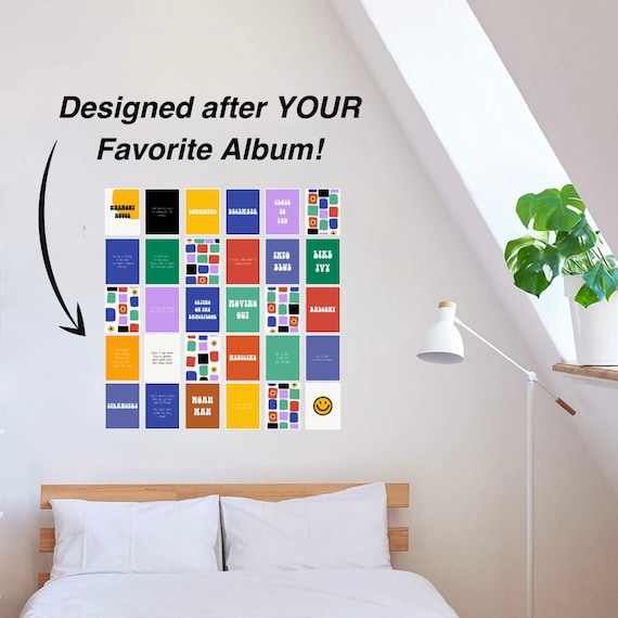 CUSTOM Music Album Themed Wall Collage Kit includes Song | Etsy