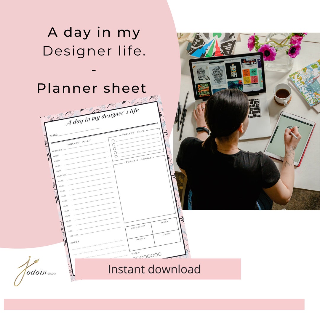 A Day in My Life Designer Life- Daily Planner Sheet for Surface ...