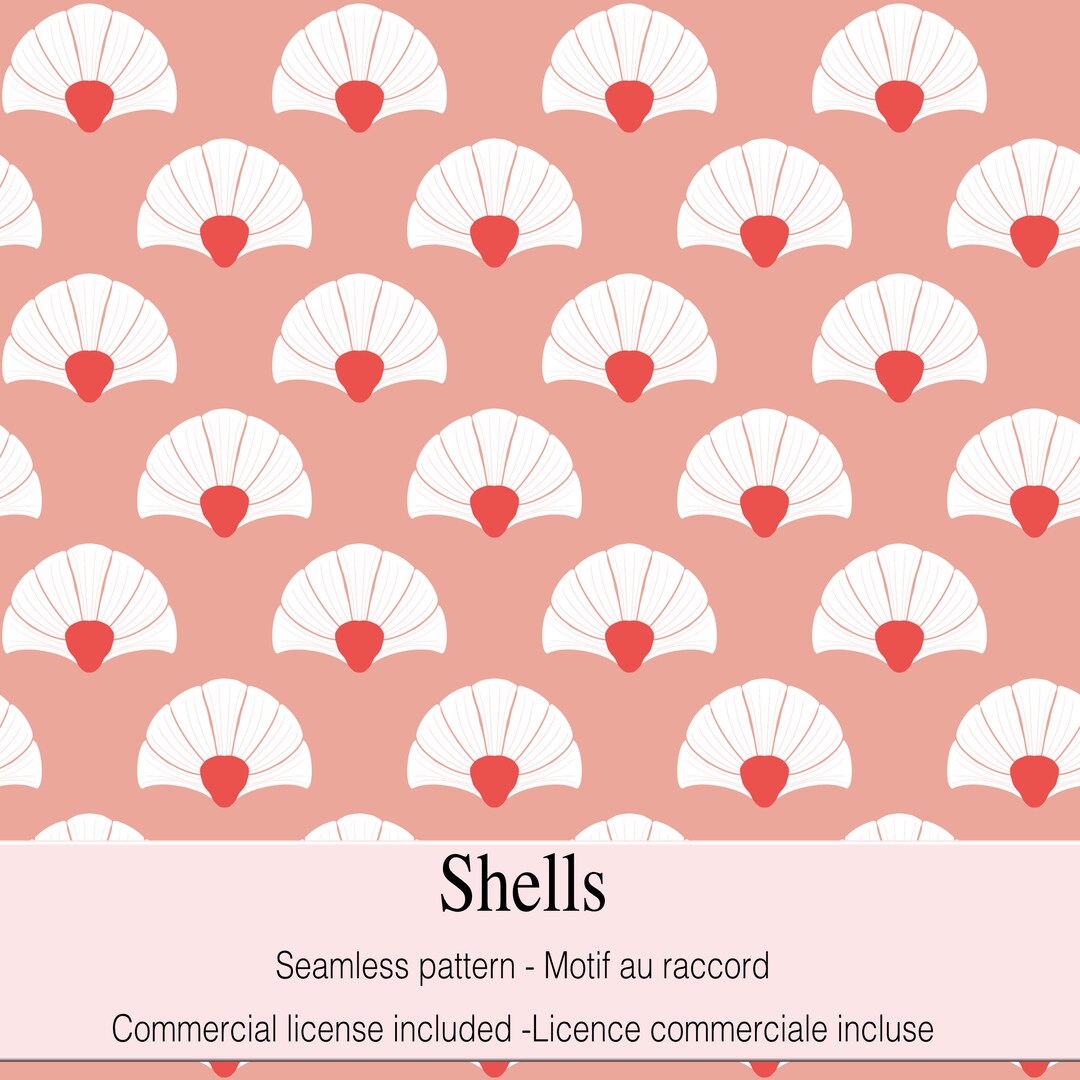 Shells, a Seamless, Preppy Pattern for Your Creative Projects ...