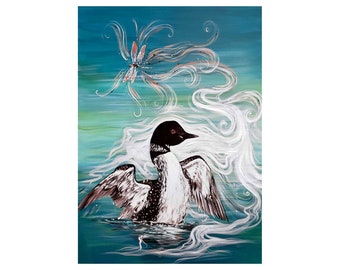 Native Loon Print | Etsy