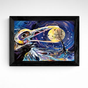 Raven Moon Art Print by Cree Artist Carla Joseph, Indigenous Art ...