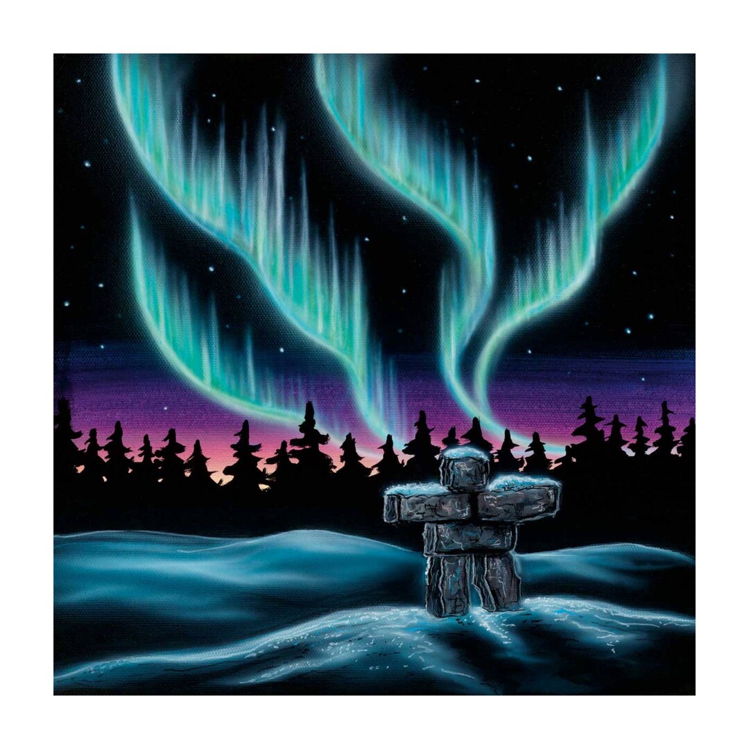 Sky Dance – Inukshuk by Amy Keller-rempp Indigenous Art Print, First ...