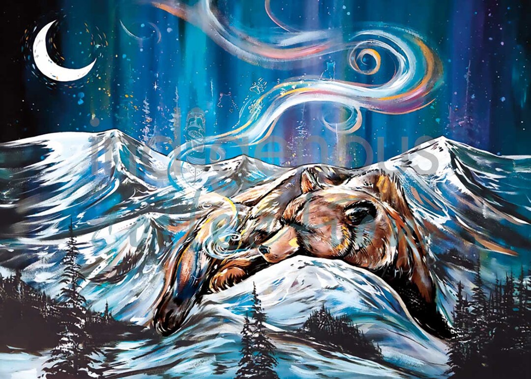 Bear Mountain by Carla Joseph, Indigenous Art Print, First Nations ...