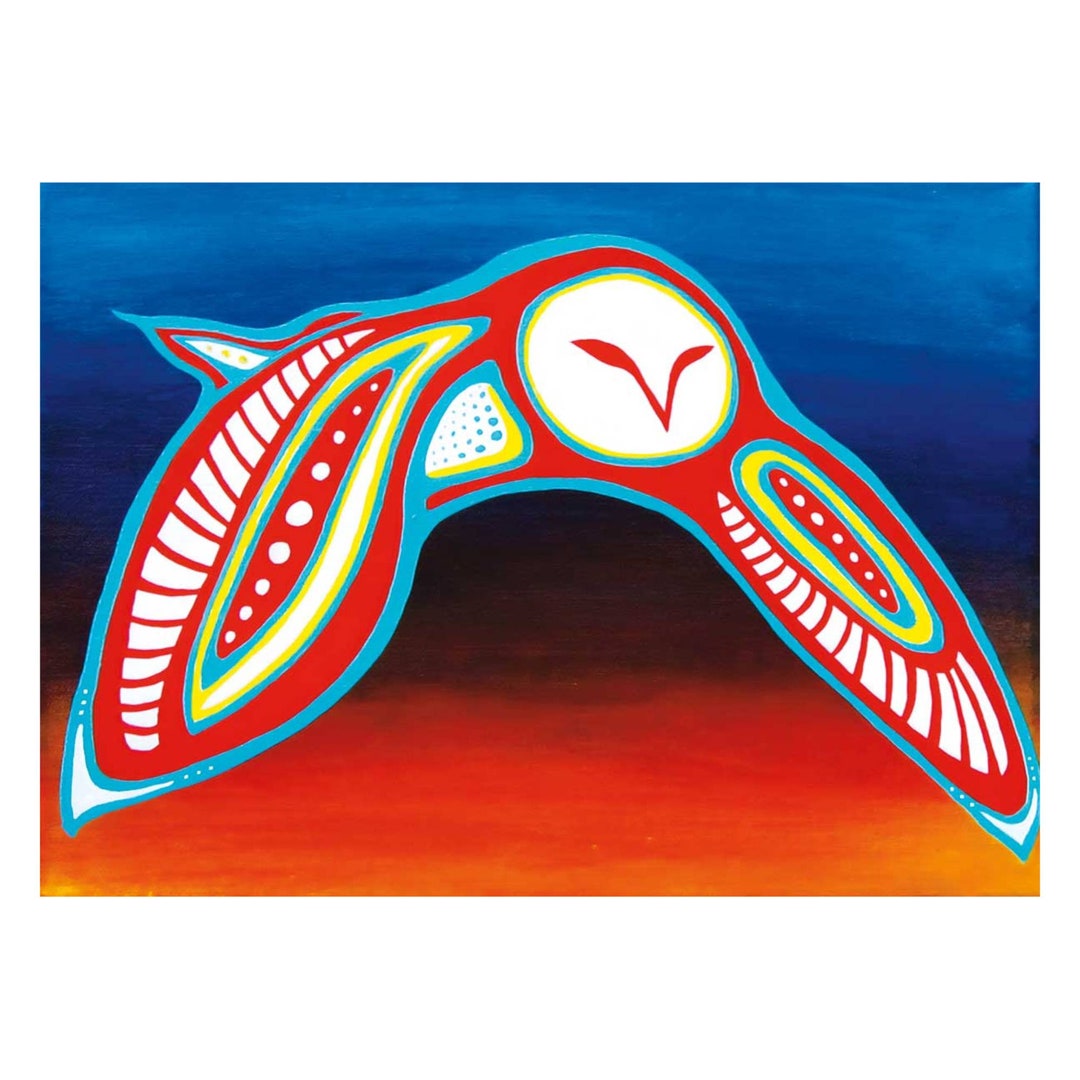 Owl by Patrick Hunter Indigenous Art Print, First Nations, Ojibway ...
