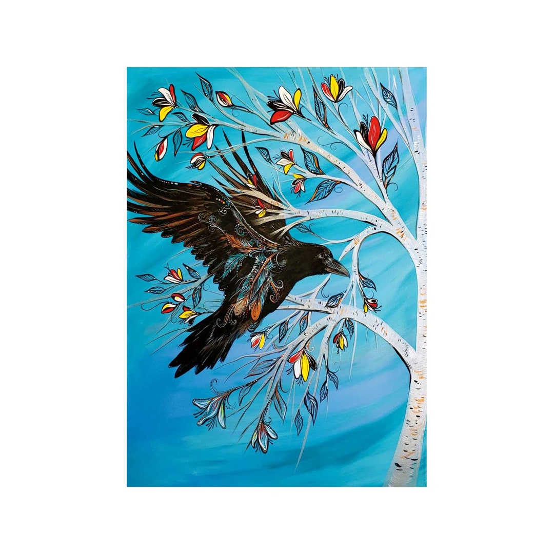 Raven Tree by Carla Joseph, Indigenous Art Print, First Nations, Native ...