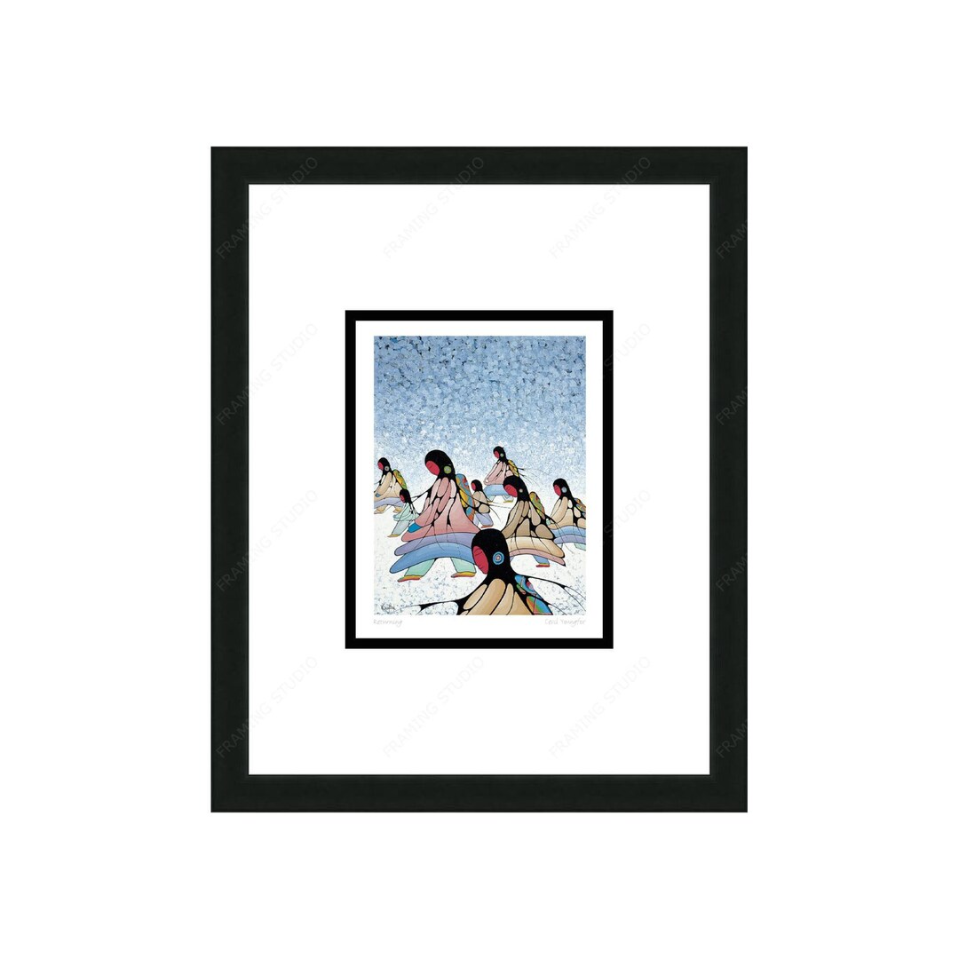 Returning by Cecil Youngfox Framed Artcard, Indigenous Art - Etsy