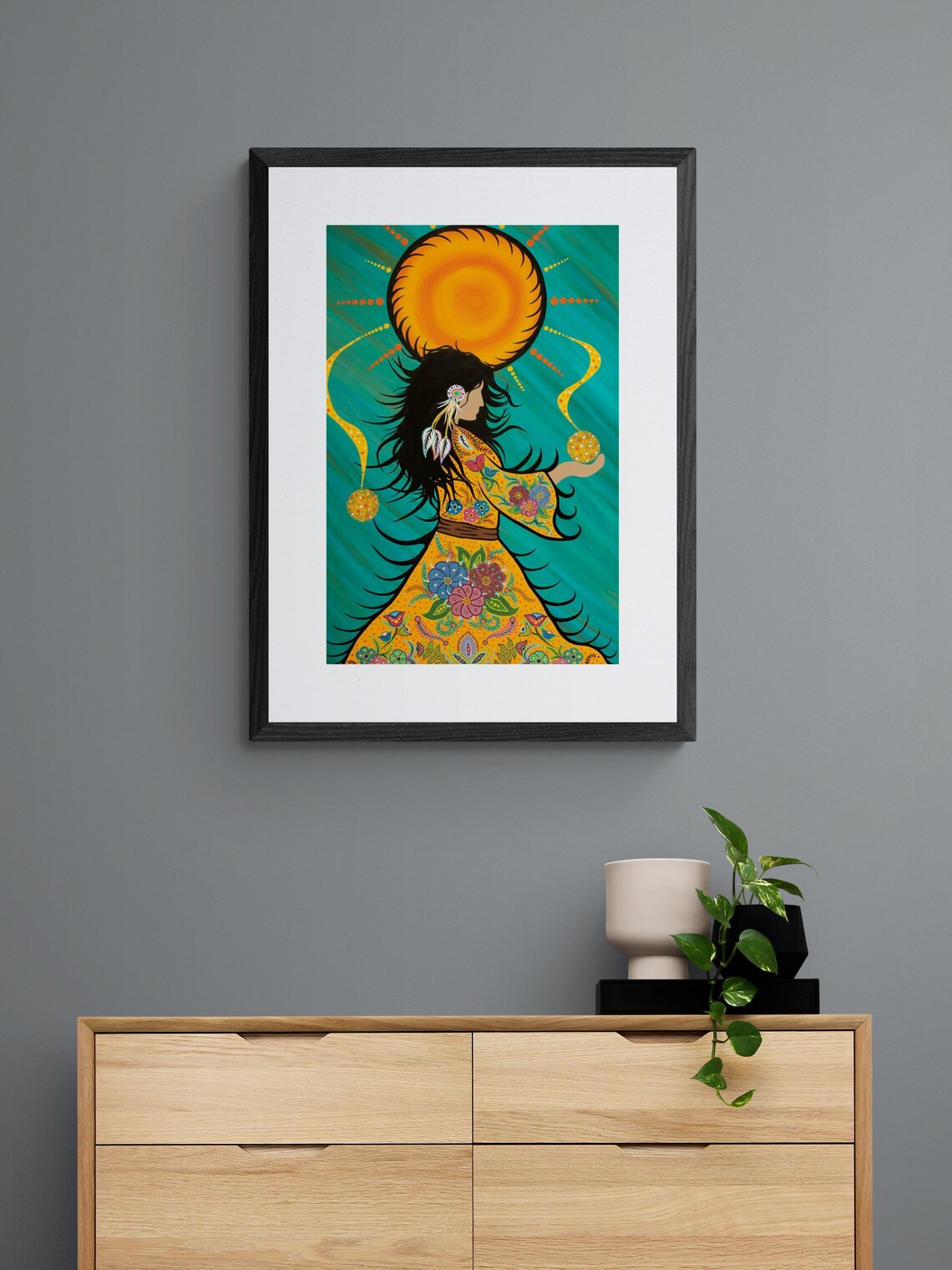 Sun Catcher by Tracey Metallic, Indigenous Art Print, First Nations ...
